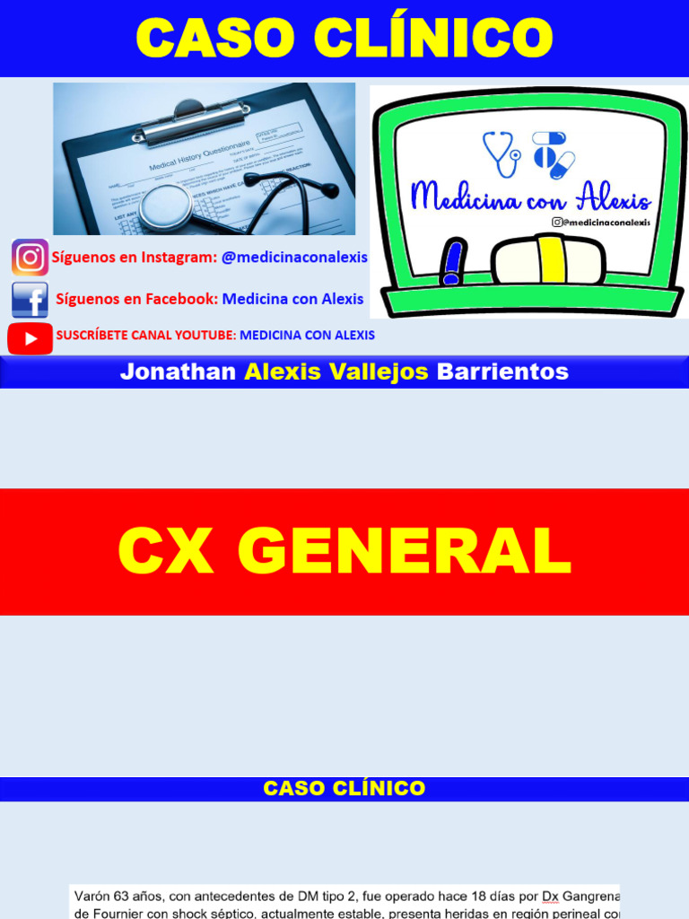 Caso CX General Gangrena | PDF | Especialidades Medicas | Medicina CLINICA