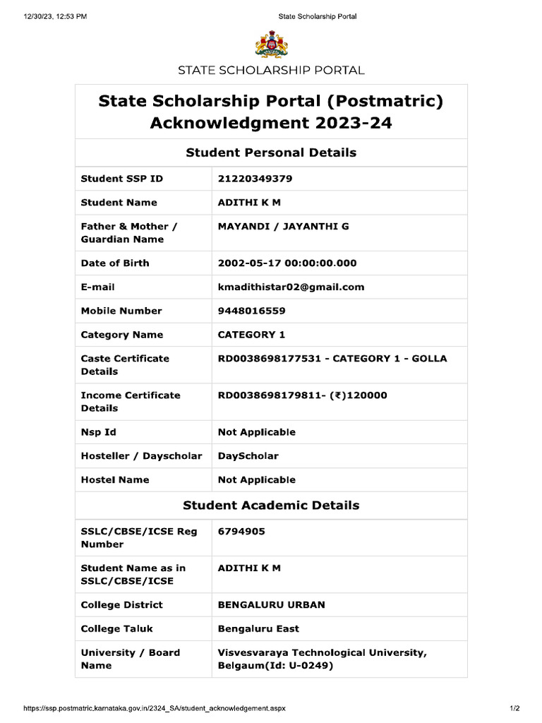 SSP (Last Year) | PDF