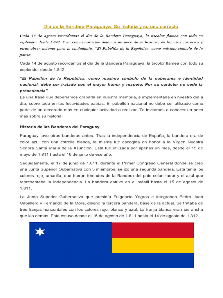 La Bandera Nacional | PDF | Bandera | Símbolos nacionales