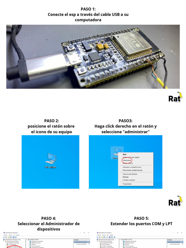 Guía Configuración ESP32 con RatScan | PDF | Ingeniería Informática | Software del sistema