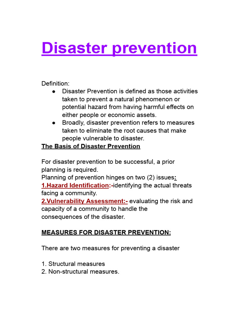 Disaster Prevention | PDF | Hazards | Emergency Management