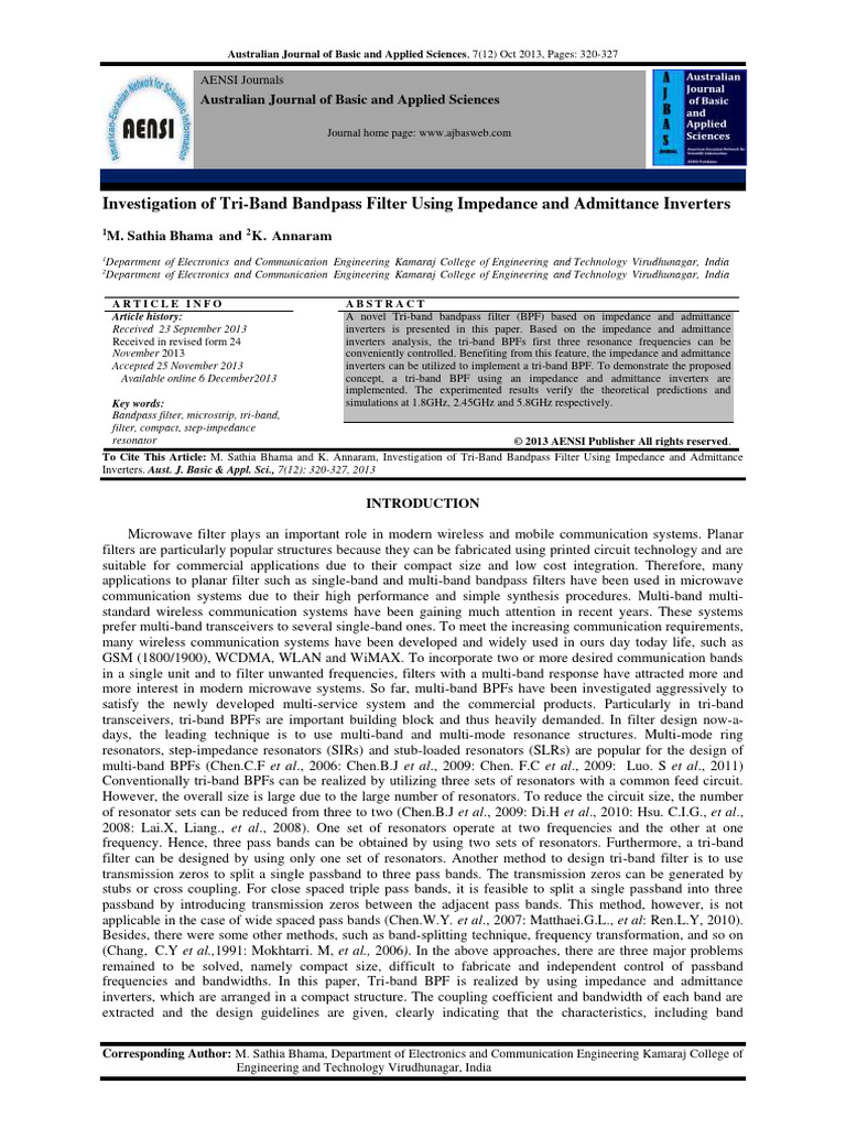 Paper 11 (Australian Journal of Basic and Applied Sciences) | PDF | Electronics ...