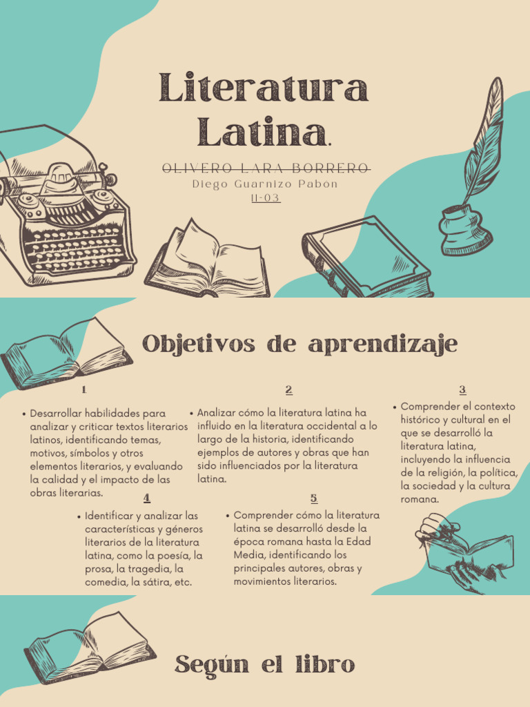 Presentación Trabajo de Literatura Versátil Elegante Tono Crema y ...