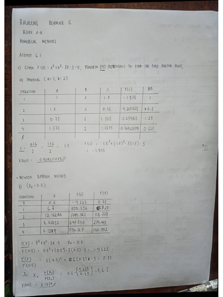 Activity 03 NonLinear Equations | PDF