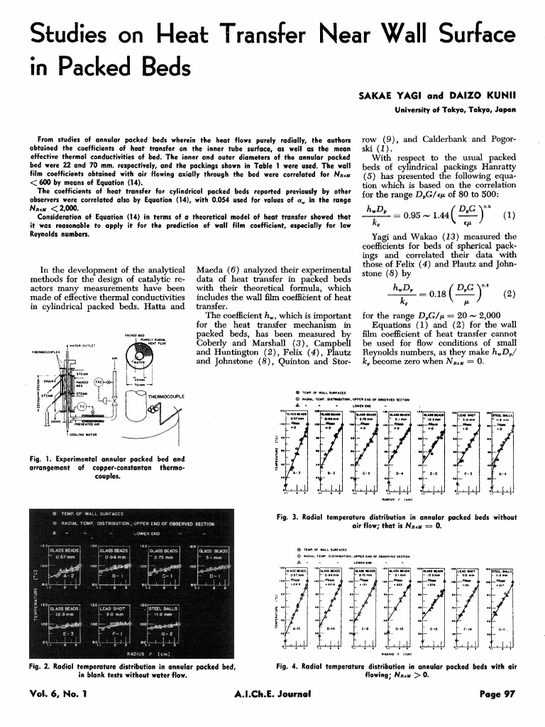 Heat Transfer in Annular Packed Beds | PDF | Heat Transfer | Reynolds ...