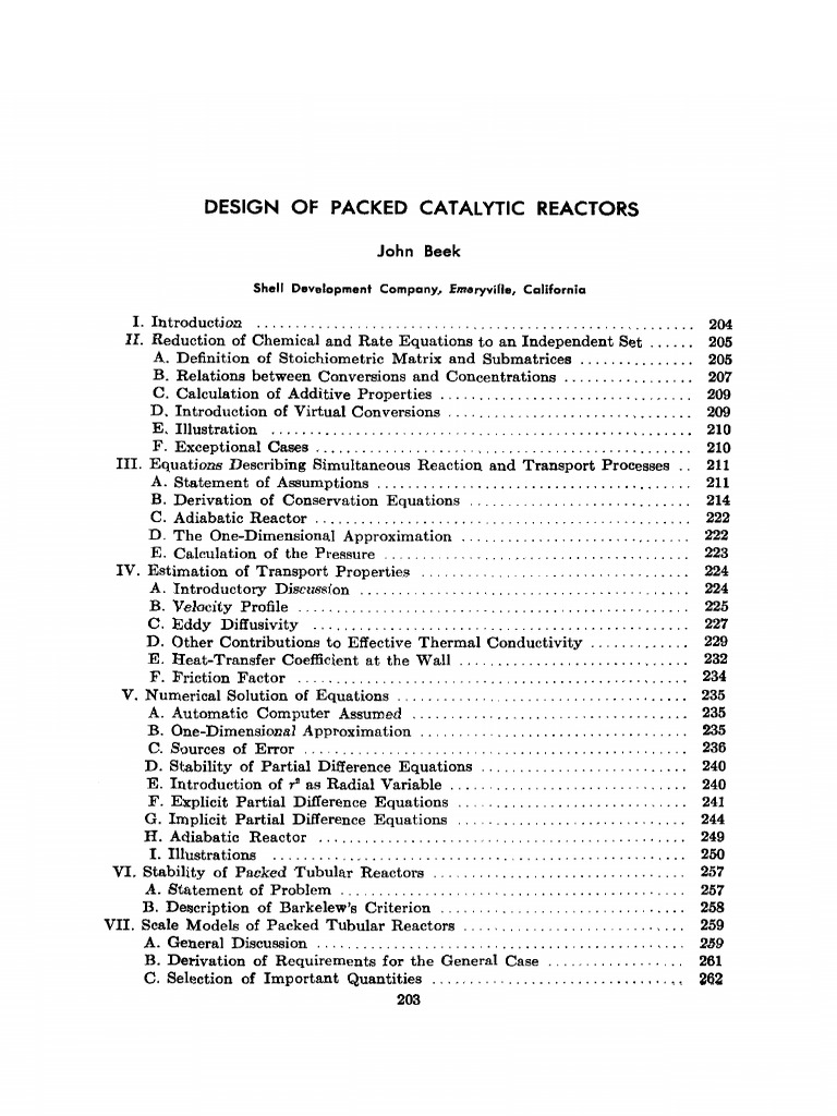 1962 Design of Packed Catalytic Reactors | PDF | Matrix (Mathematics) | Chemical Reactor