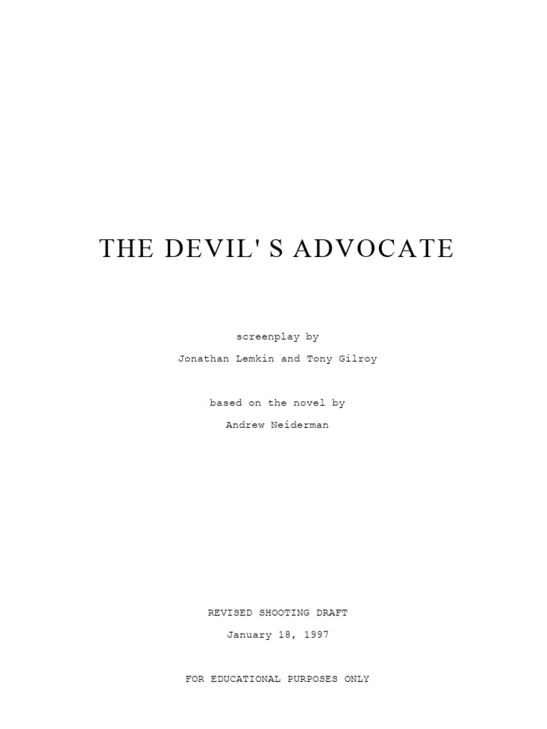 Devils Advocate | PDF | Courtroom | Judiciaries