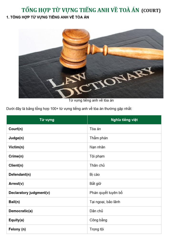 Court Vocab | PDF