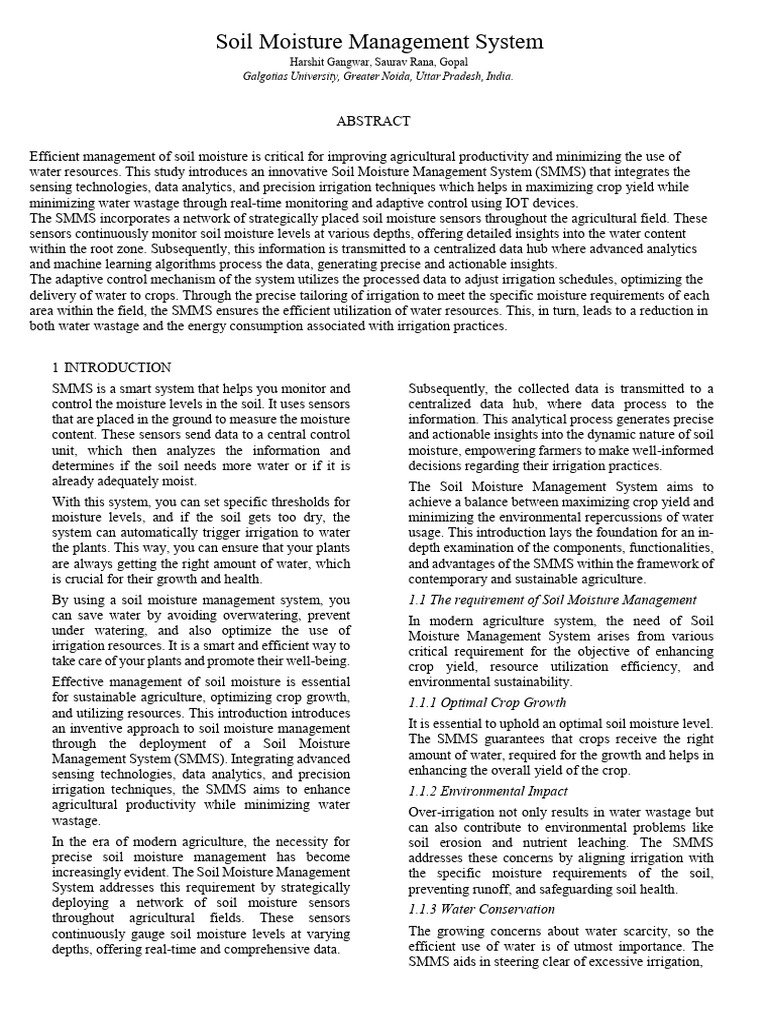 Review Paper MTE Project | PDF | Soil | Agriculture