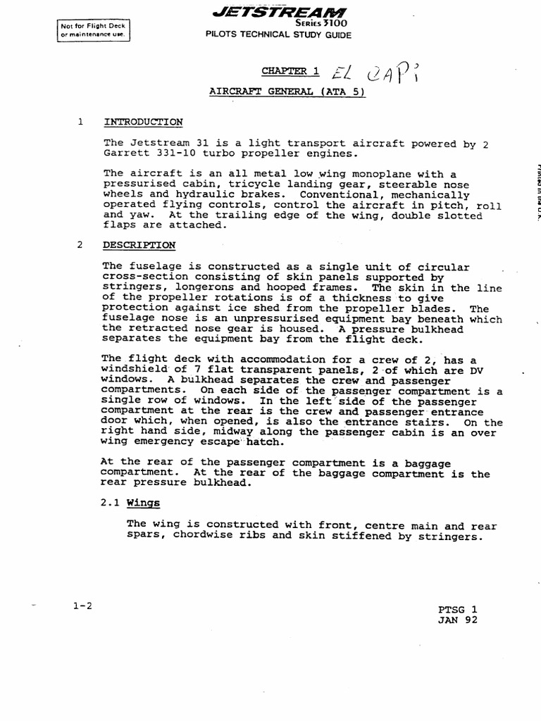Cap. 1 JS3100 - General | PDF | Landing Gear | Aircraft