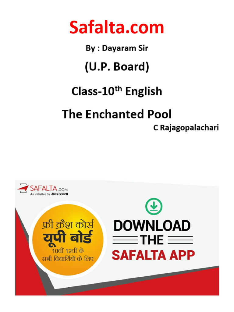 English Stories Paragraph English 10th Dayaram Sir 6074163dde7f1 | PDF | Mahabharata