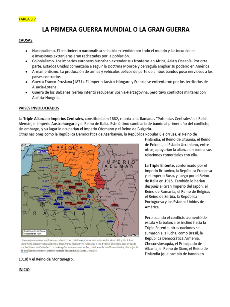 La Primera Guerra Mundial | PDF | Austria Hungría | Primera Guerra Mundial