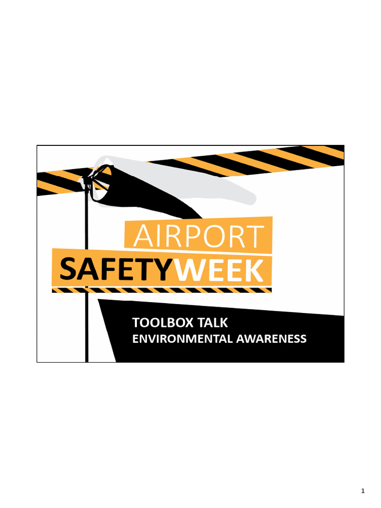 Airport Safety Week 2014 - Toolbox Talk - Environmental Awareness | PDF ...