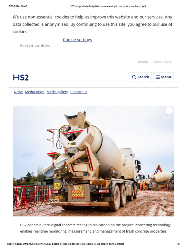 HS2 Adopts Hi-Tech Digital Concrete Testing To Cut Carbon On The ...