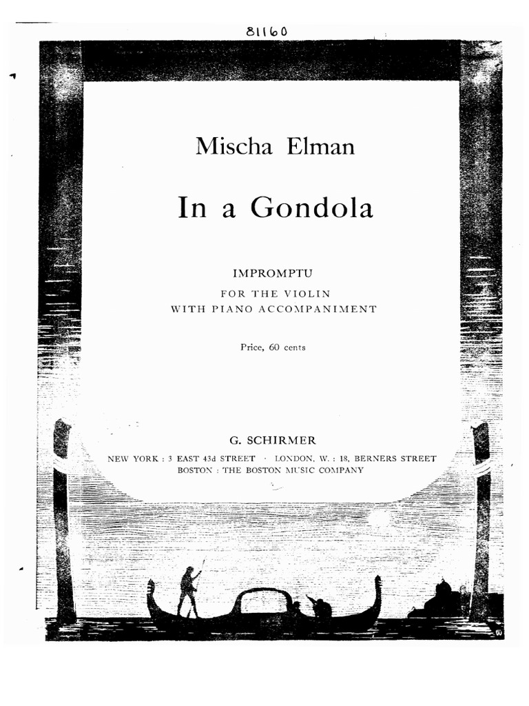 Elma. in The Gondola. Piano Part. | PDF