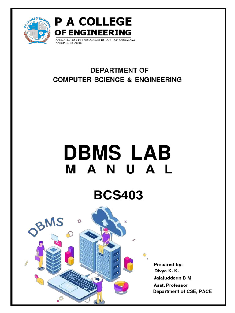 DBMS Lab Manual for Computer Science | PDF | Computer Science | Software