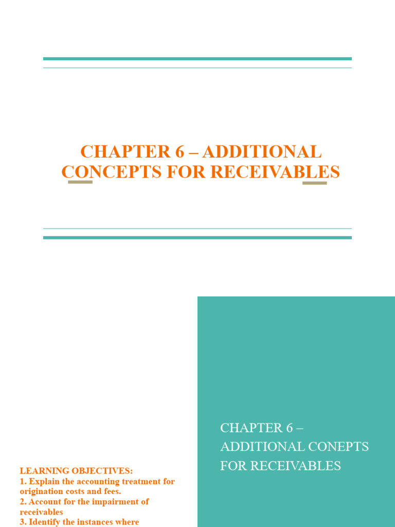 Chapter 6 Receivables Additional Concepts | PDF | Factoring (Finance ...
