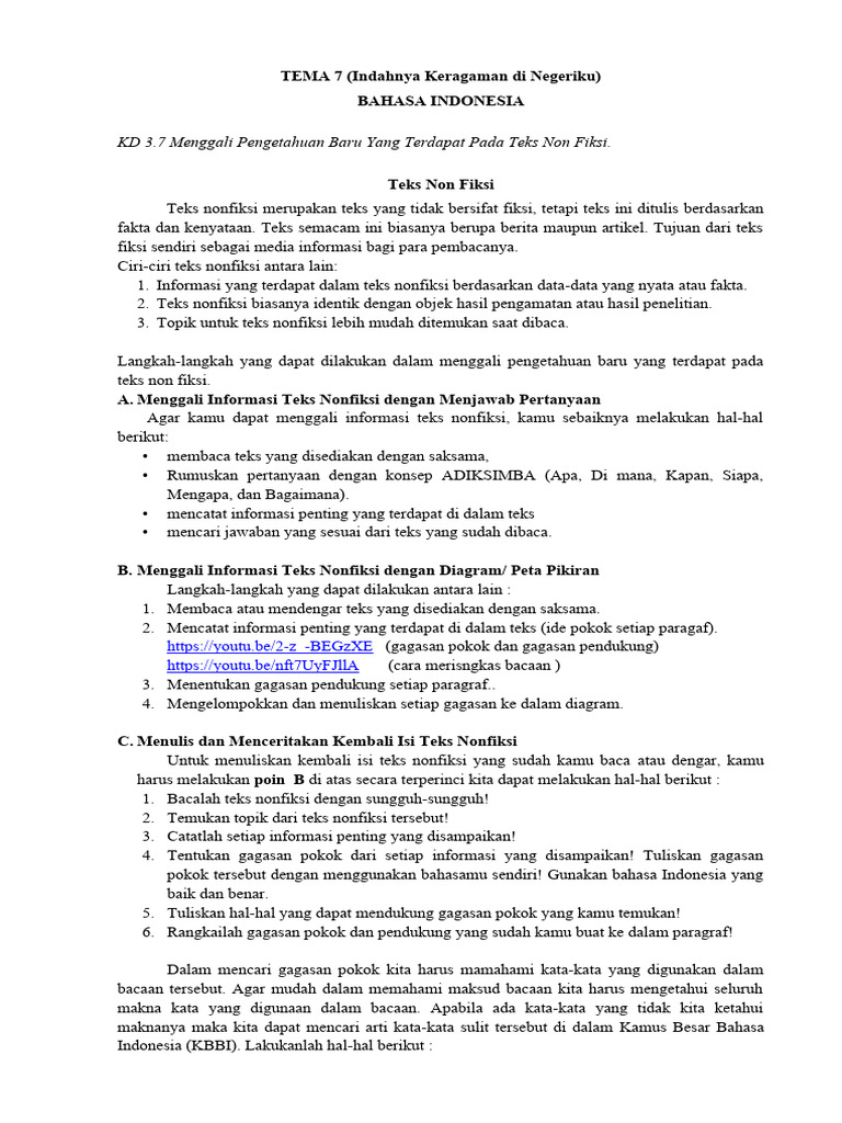 Modul Tema 7 Kelas 4 SMSRT II | PDF | Seni & Disiplin Bahasa | Kajian Bahasa Asing