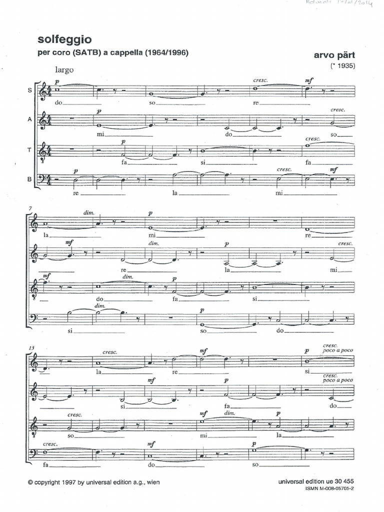 201 Solfeggio Partition | PDF