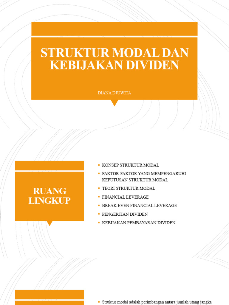 Struktur Modal Dan Kebijakan Dividen | PDF
