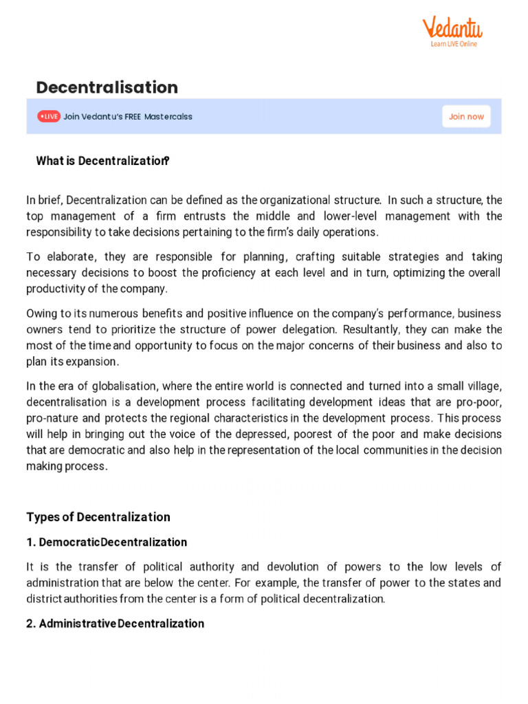 Decentralisation | PDF