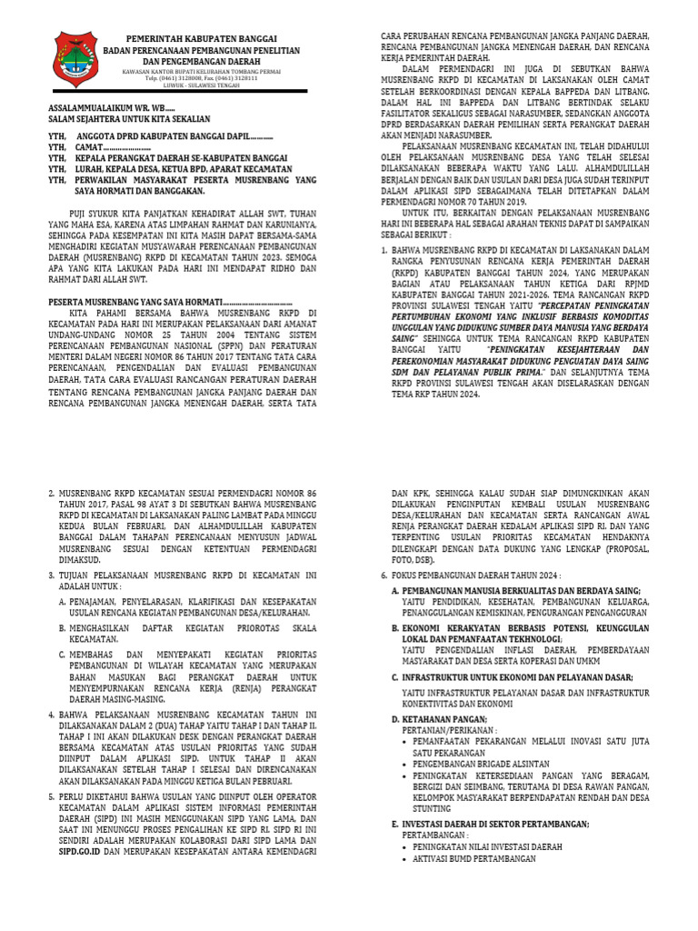 Arahan Teknis Tahap I Net Kabid Infra | PDF