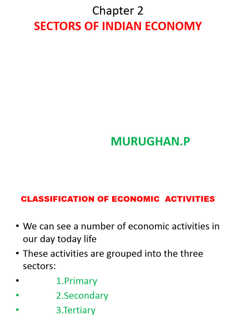 E2 Sectors of Indian Economy 1 | PDF | Poverty | Poverty & Homelessness