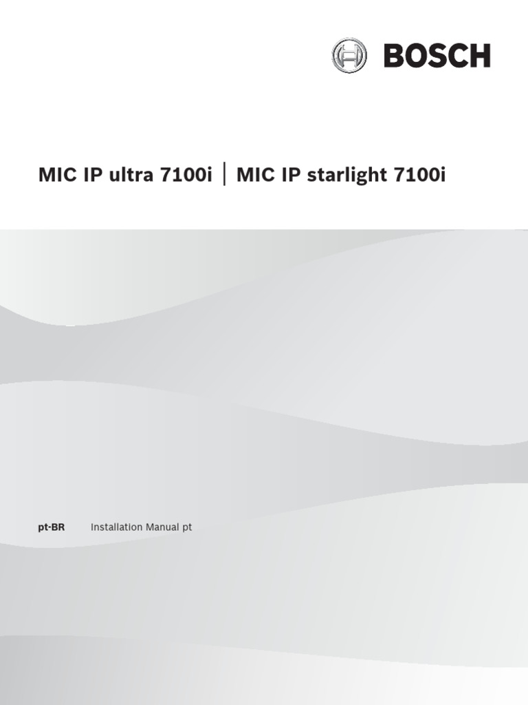MIC IP 7100i Installation Manual | PDF | Câmera | Rede de computadores