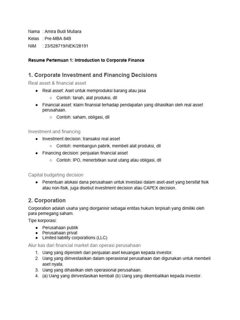 Resume Pertemuan 1 - Amira Budi Mutiara | PDF