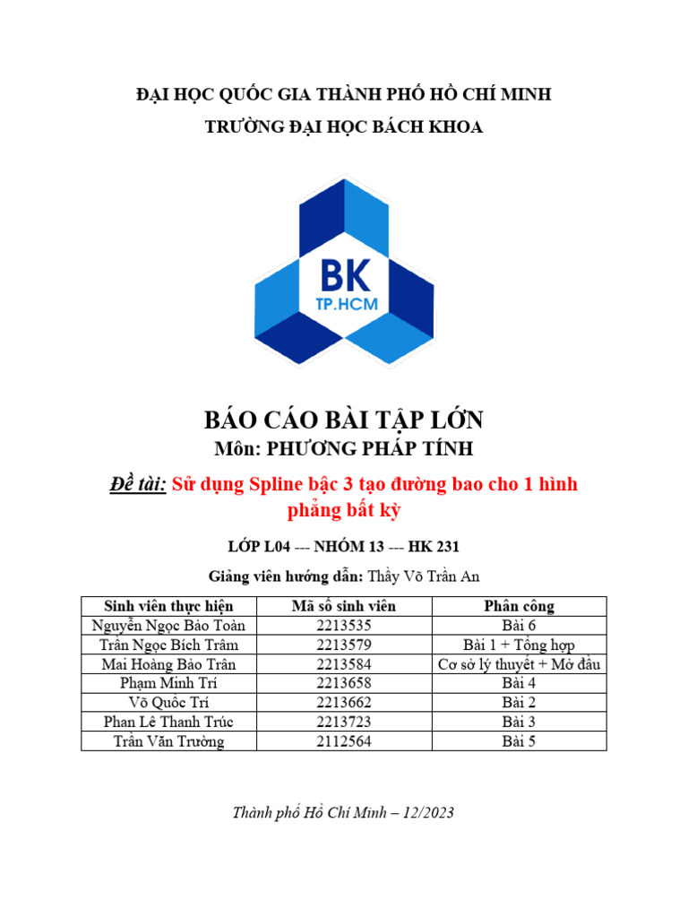 L04 - Nhóm 13 - BTL PPT - HK231 | PDF