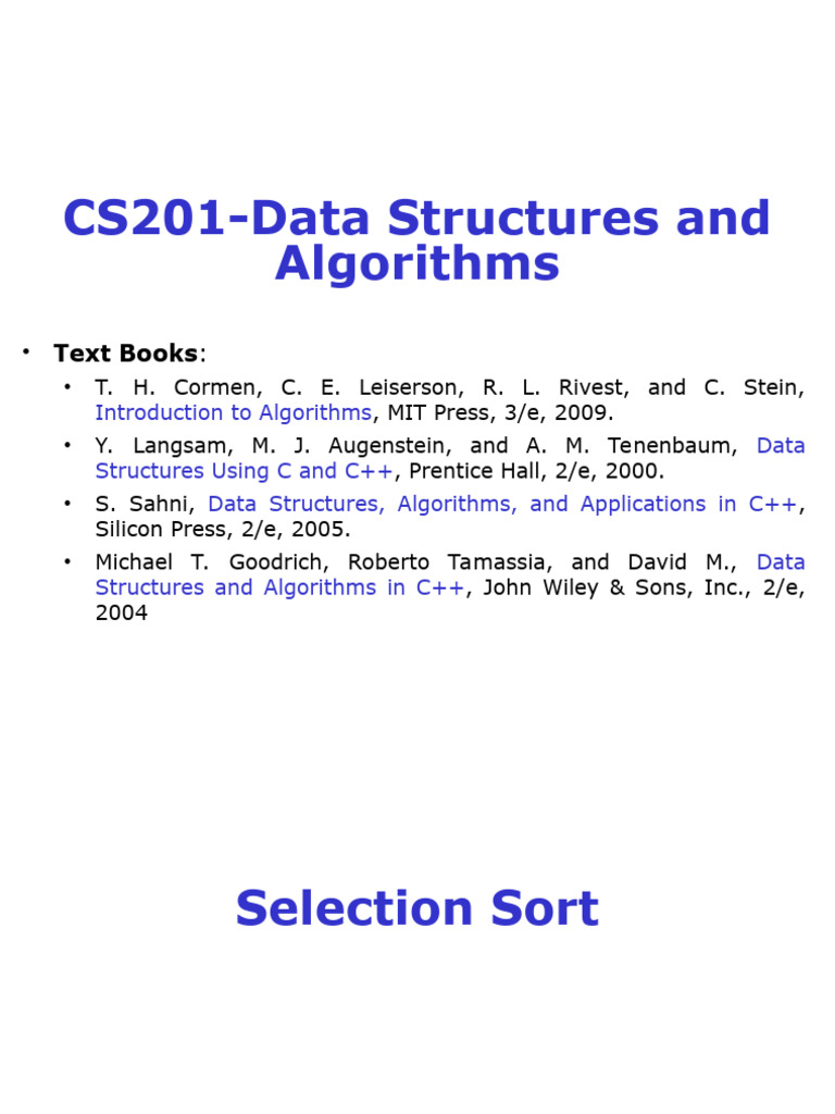 Class4 ADT Array Sorting Selection-Complexity 10jan2023 | PDF | Applied Mathematics ...