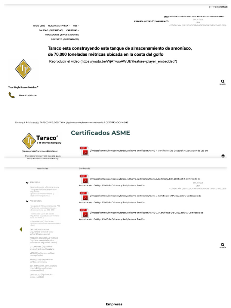 Certificados Asme | PDF