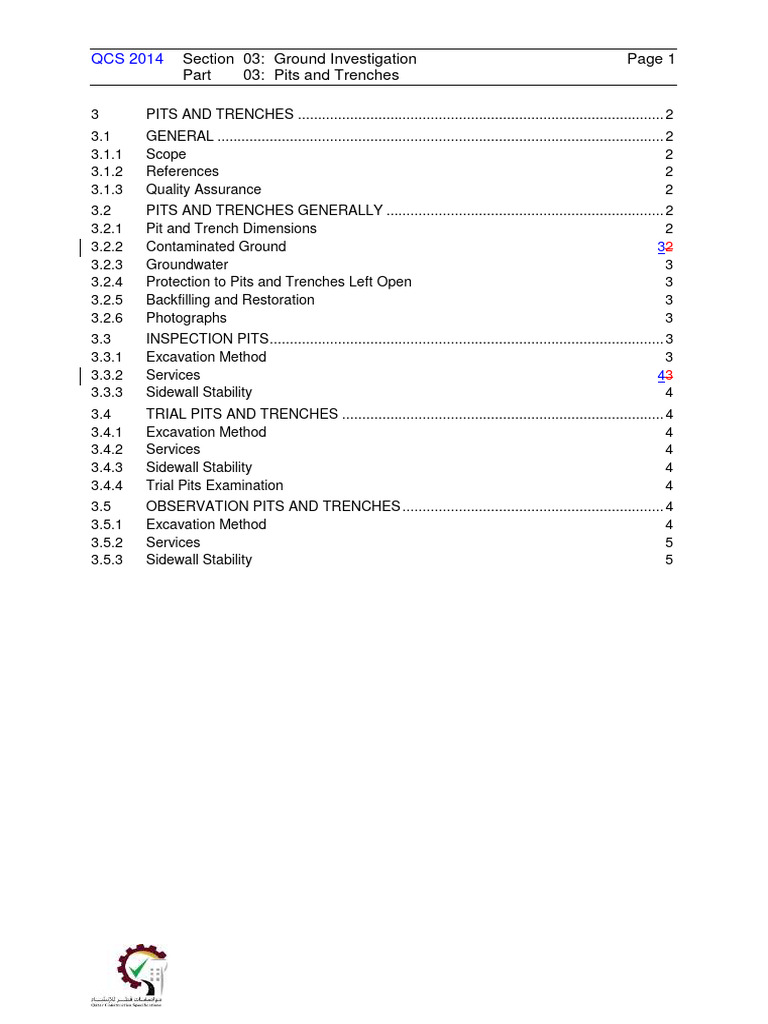 03-03 - (T) Pits and Trenches | PDF | Earth Sciences