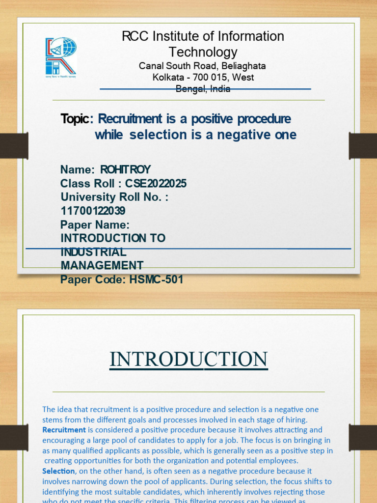 Rohit Roy - Cse2022025 | PDF | Recruitment | Organizational Behavior