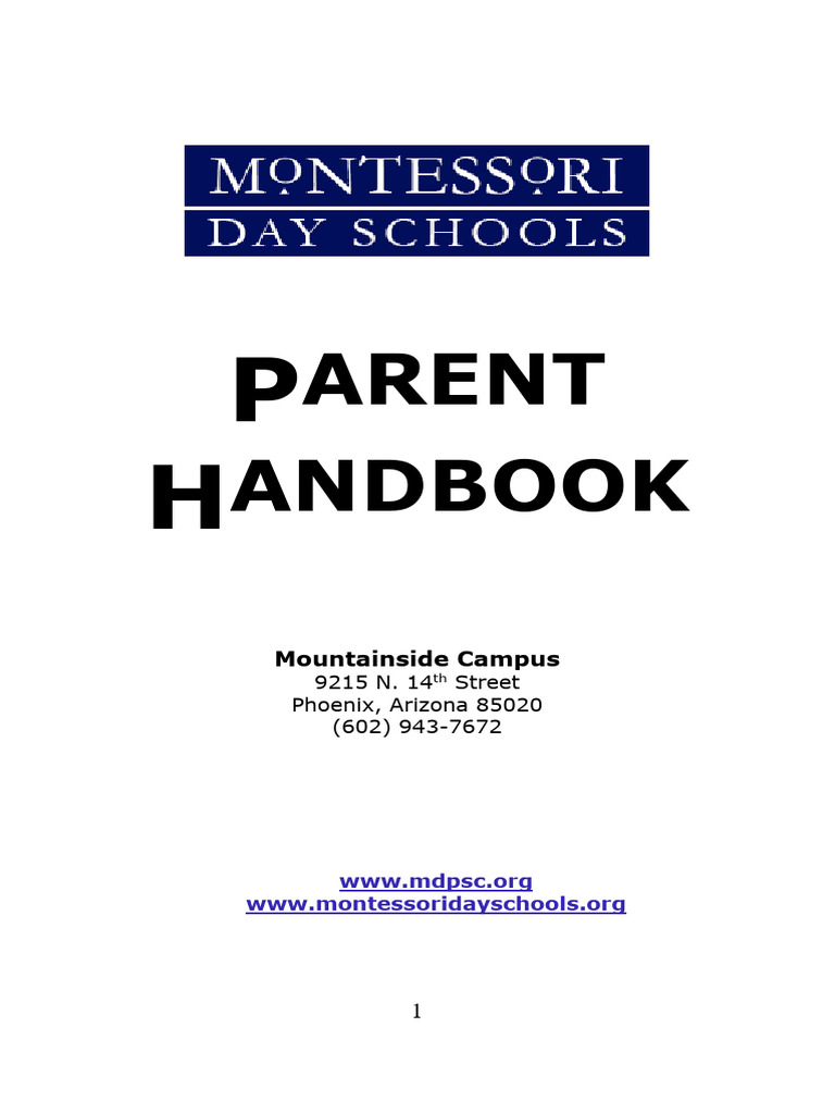 parent-handbook | PDF | Montessori Education | Disciplines