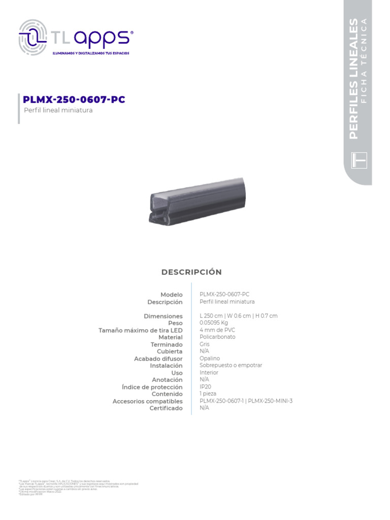 Ficha Tecnica Plmx 250 0607 Pc | PDF