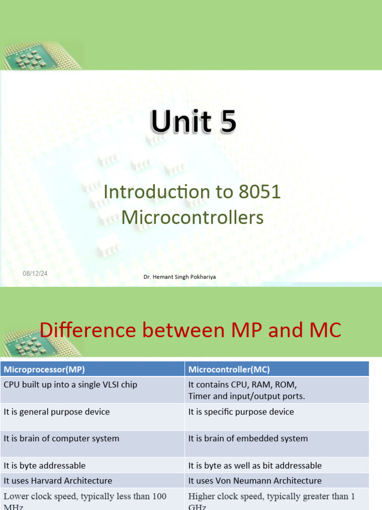 8051 Microcontroller Guide | PDF | Microcontroller | Computer Hardware