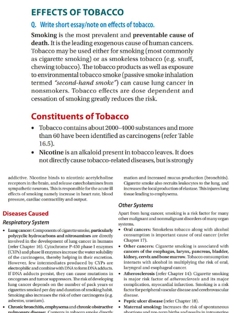 Effects of Smoking | PDF