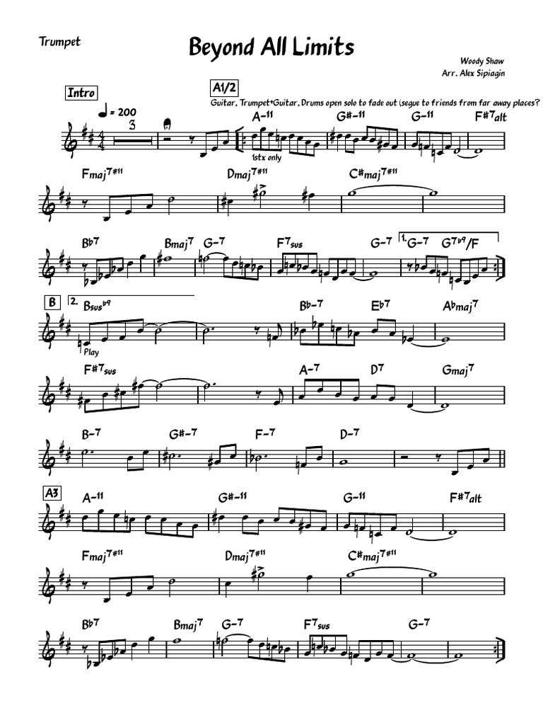 Beyond All Limits-Trumpet | PDF