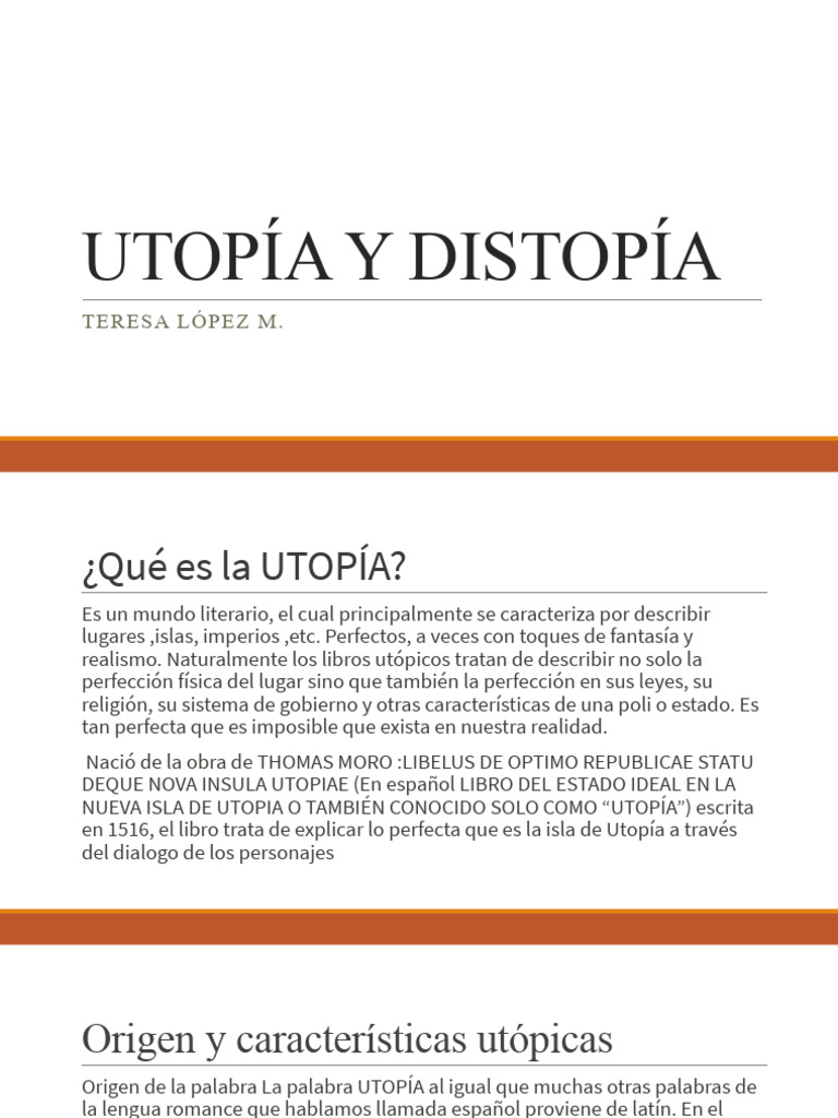 Utopía y Distopía: Conceptos y Orígenes | PDF | utopía | Distopía