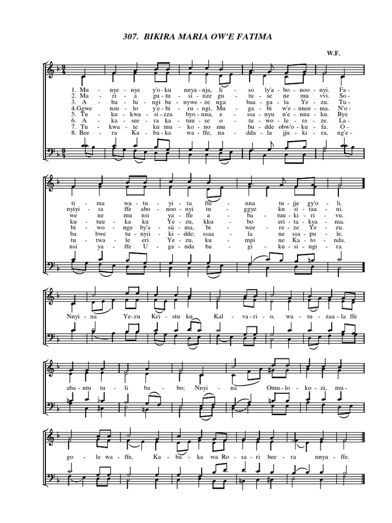 Mto 307 - BIKIRA MARIA OW'E FATIMA | PDF