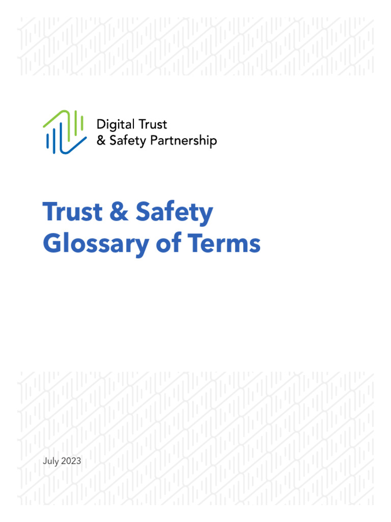 DTSP Trust-Safety-Glossary CC | PDF | Child Pornography | Copyright