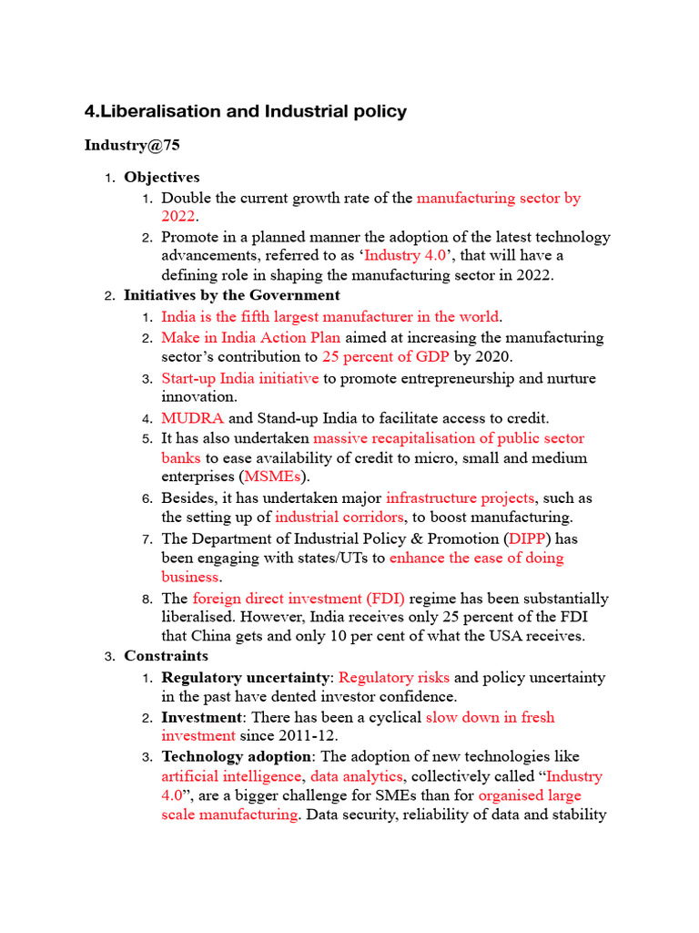 Liberalisation and Industrial Policy | PDF | Startup Company | Small Business & Entrepreneurs