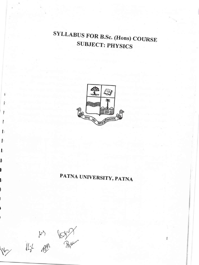 Syllabus of BSC Physics | PDF | Temperature | Heat