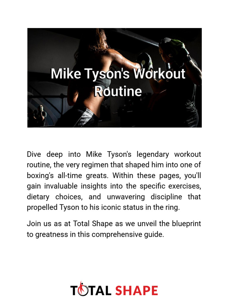 Mike Tyson's Ultimate Training Blueprint | PDF | Dietary Supplements ...