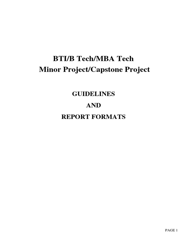 Capstone Project Guidelines 2023 | PDF | Engineering | Engineering ...