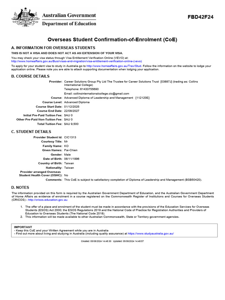 Edited Cic1313 Pai-Chien Ko Adv Dip L M Coe Certificate Fbd42f24 | PDF | Finance & Money Management