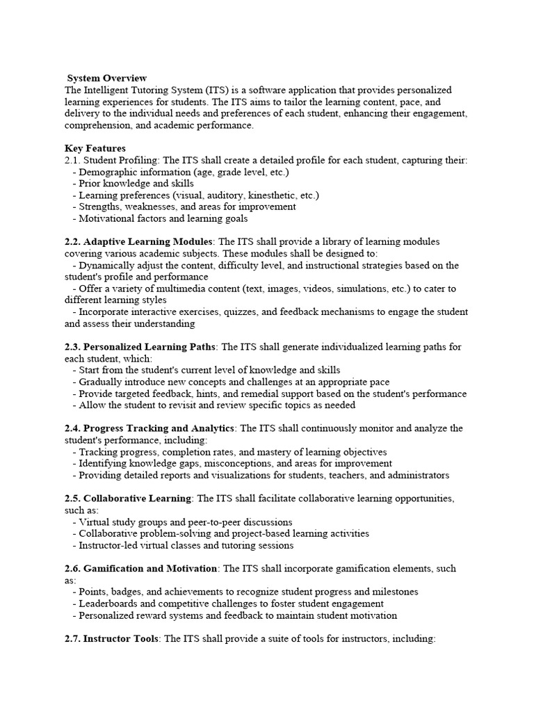 Requirements Specification Document | PDF | Learning | World Wide Web