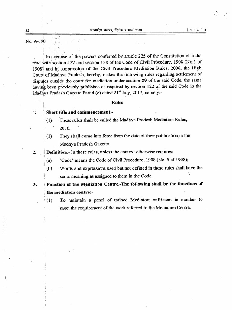 Mediation Rules | PDF