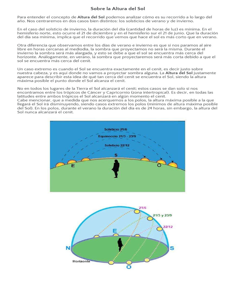 Sobre La Altura Del Sol | PDF